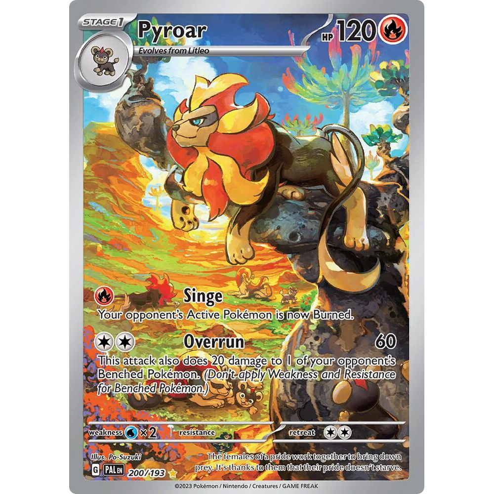 Pyroar - 200/193 - SV02: Paldea Evolved (PAL) – Redshift7toys.com